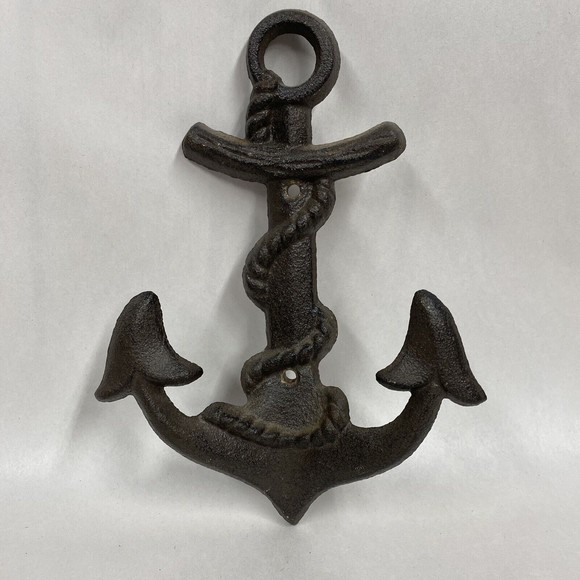 Unbranded | Wall Decor | Nautical Cast Iron Anchor Wall Hook Plaque ...